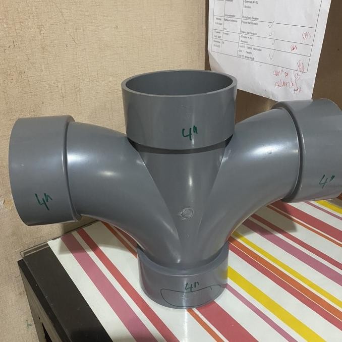 Jual Ready Large Radius Double Tee Y 4" Inch Pvc Rucika D (Tipis ...