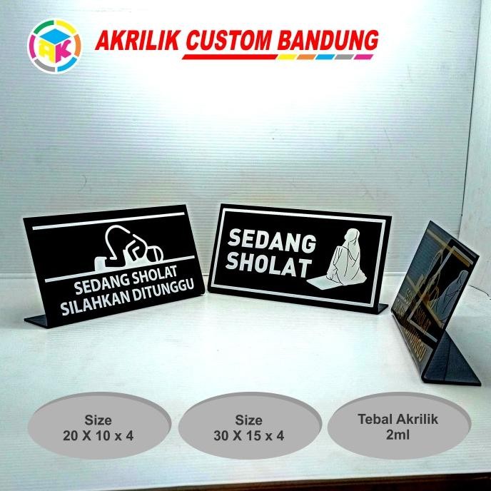 Jual AKRILIK HITAM SIGN DISPLEY MEJA SEDANG SHALAT SIGN BOARD | Shopee ...