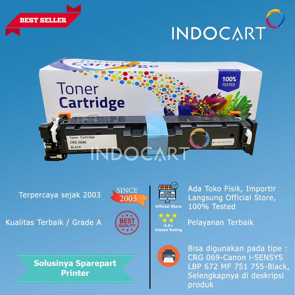 Jual IndoCart Toner Cartridge Compatible CRG 069-Canon i-SENSYS LBP 672 ...