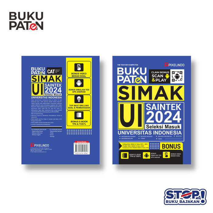 Jual Buku Paten Simak Ui Saintek 2024 & Simak Ui Soshum 2024 - Pixelindo Terbaru 100 % Original ...
