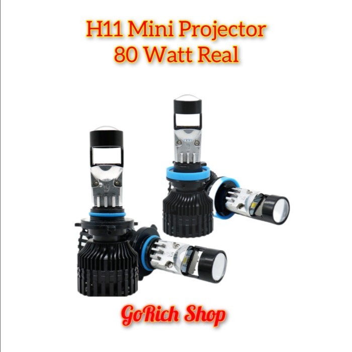 Jual Led Foglamp Headlamp H11 Mini Projector Bi Led A80S Super Terang ...