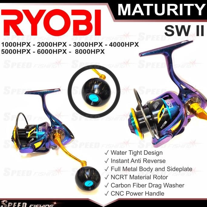 Jual Reel Pancing Ryobi Maturity SW II 1000 2000 3000 4000 5000 6000 ...