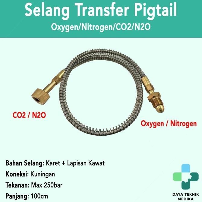 Jual Selang Flexible Pigtail Oxygen Nitrogen Ke N2O Co2 Best Terbaik | Shopee Indonesia