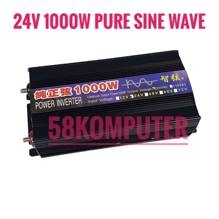Jual Power Inverter 1000Watt DC 12V/24V to AC 220V 1000Watt USB Port ...