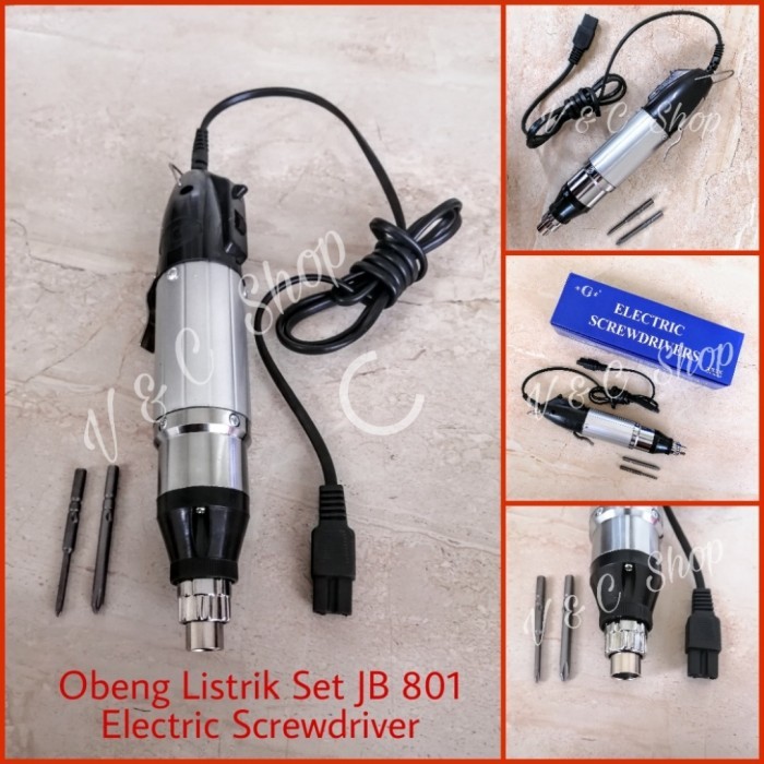 Jual Promo!! Obeng Listrik Set Jb-801 (Electric Screwdriver) | Shopee ...