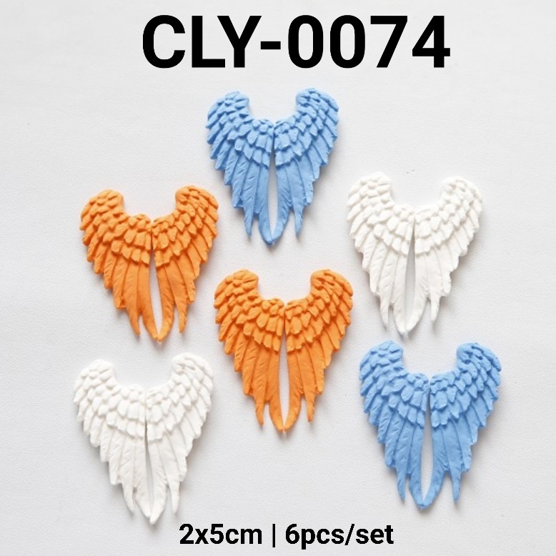 Jual CLY-0074 Cake topper hiasan kue clay sayap angel wings | Shopee ...