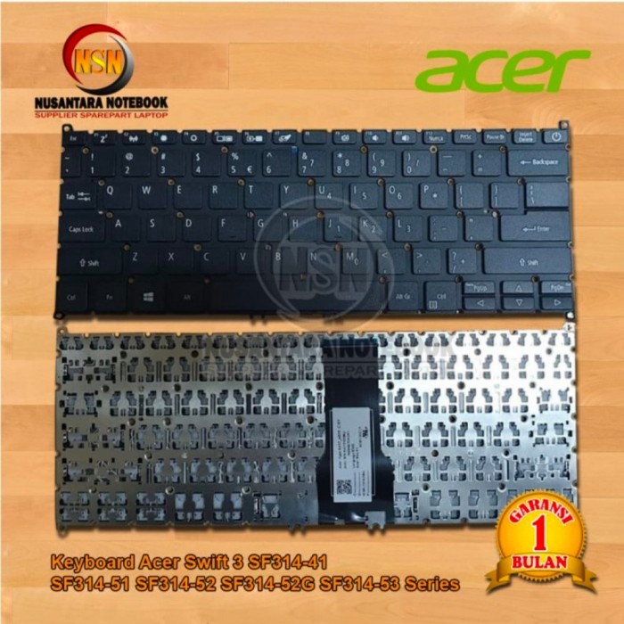 Jual KEYBOARD ACER SWIFT 3 SF314 SERIES SF314-41 SF314-51 SF314-52 ...