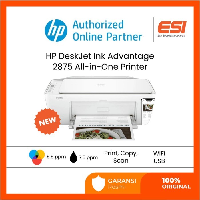 Jual HP DeskJet Ink Advantage 2775 All-in-One Printer (7HZ98B) | Shopee ...