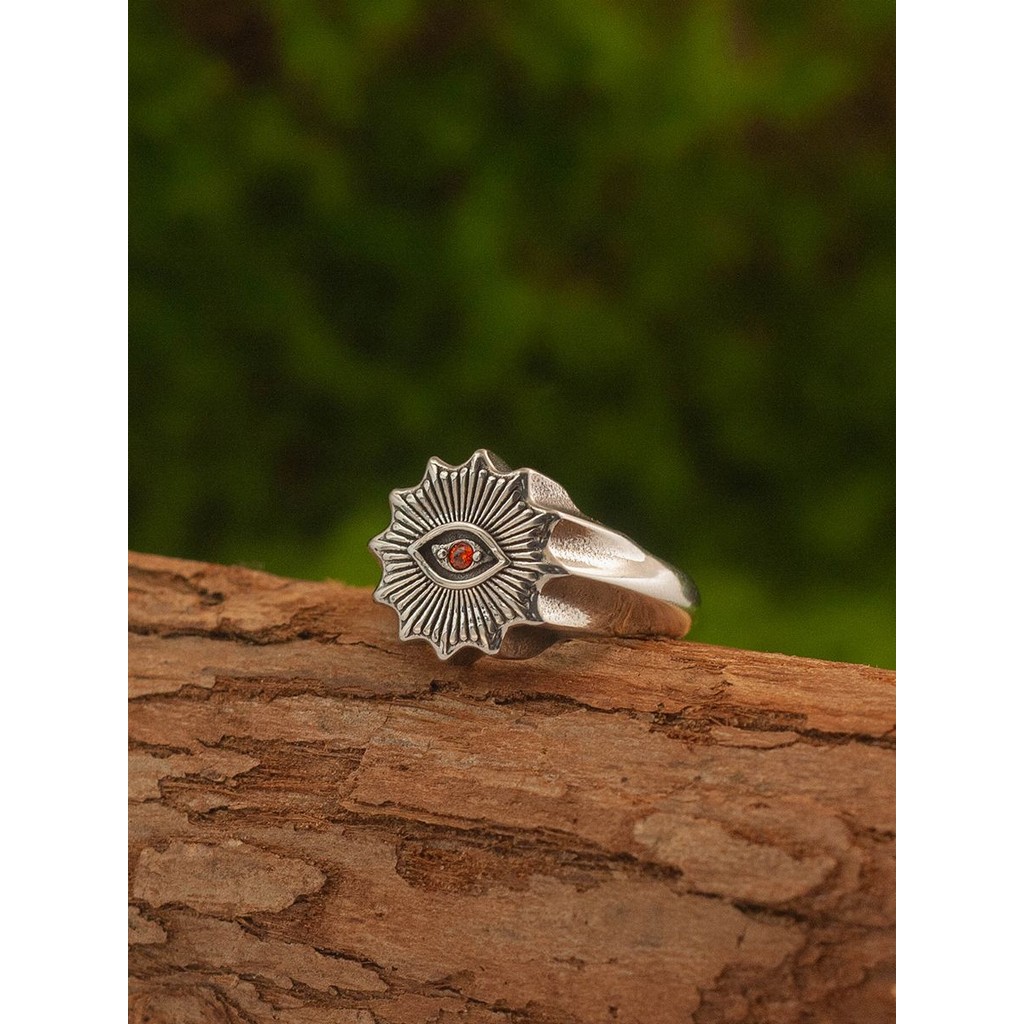 Jual Eye Signet Ring Titanium Steel Index Finger Retro | Shopee Indonesia
