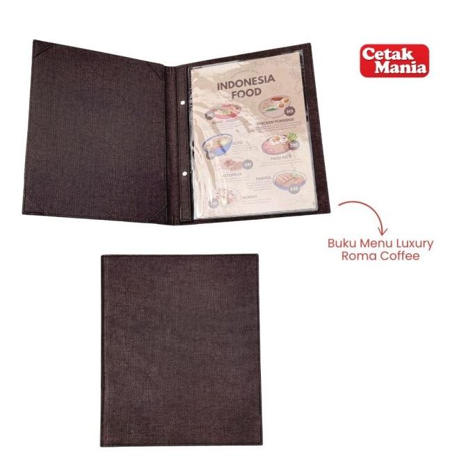 Jual cetak mania - buku menu kulit luxury jepit baut isi plastik mika ...