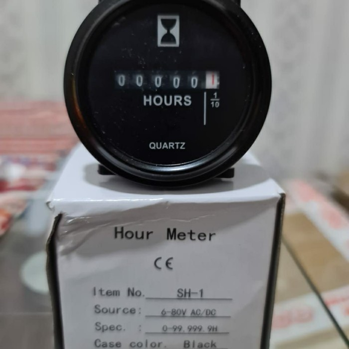 Jual Andal4N Bos!!= Hour Meter Quartz Analog Sh-1 6-8V Ac/Dc Black ...