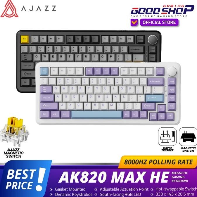 Jual Switch - Ajazz Ak820 MAX HE With Magnetic Switch Rapid Trigger Gaming keyboard | Shopee ...