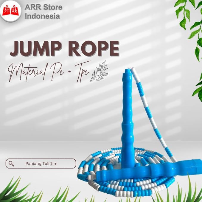 Jual tali - skipping rope lompat tali olahraga beaded elevate jump rope pp+tpe 3m | Shopee Indonesia