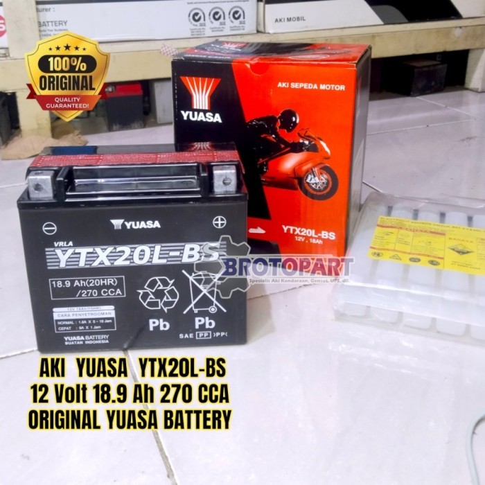 Jual Harga Spesial !! Aki Motor Honda Gl 1800 Vtx 1800, Stryker, A Gold Wing Yuasa Ytx20L Bs ...