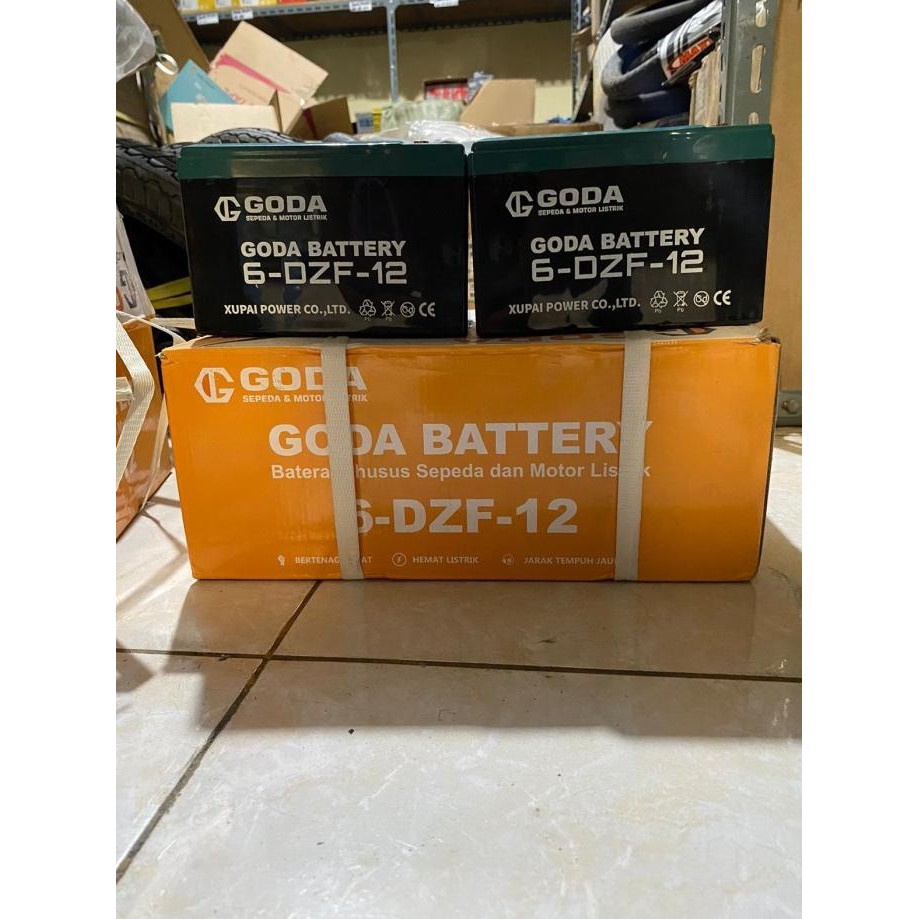 Jual Aki Goda 12 volt 12AH ORIGINAL bisa untuk semua sepeda listrik ...