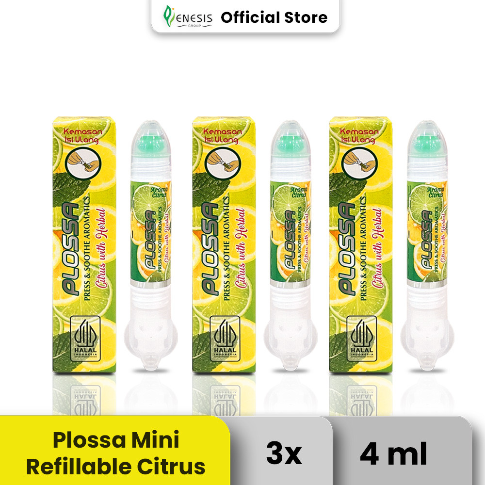 Jual Plossa Mini Reffilable Citrus 4 ml x3 | Shopee Indonesia