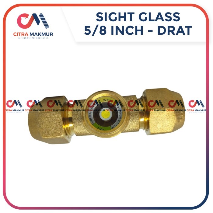 Jual JOINING SIGHT GLASS 5/8 INCH DRAT PIPA TEMBAGA REFRIGRANT FREON ...