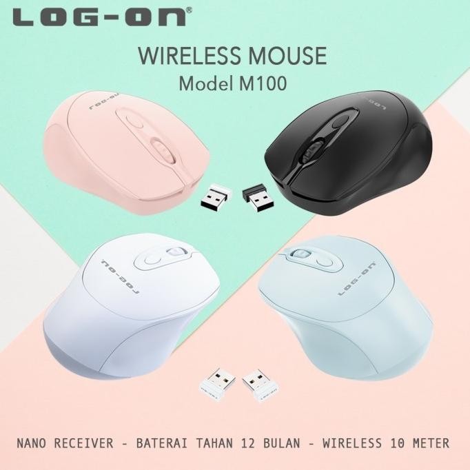 Jual MOUSE WIRELESS LOG ON LO-M100 2.4GHZ - MOUSE BLUETOOTH LAPTOP/PC ...