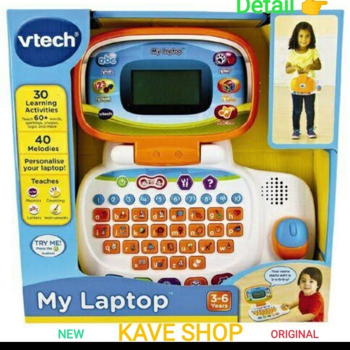 Jual KOMPLIT VTech My Laptop Orange Mainan Edukasi Anak - NEW - ORI ...
