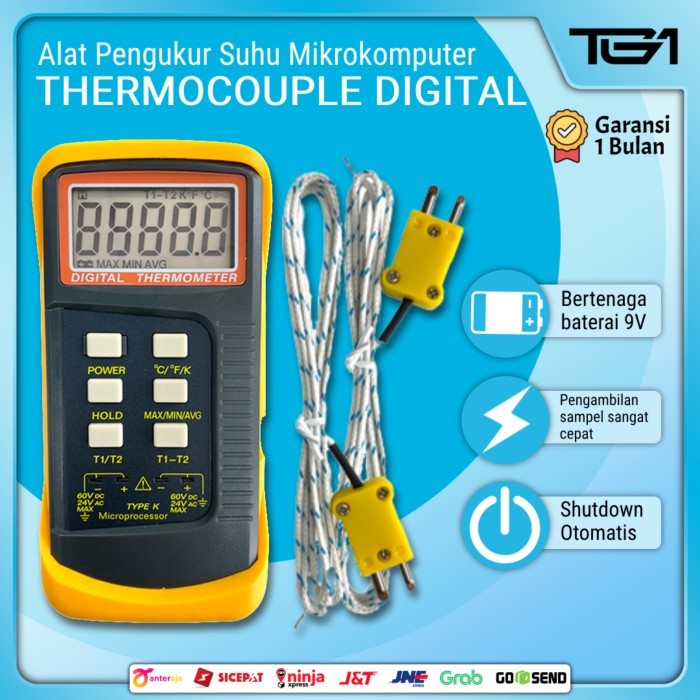 Jual Thermocouple Digital Type K Alat Ukur Suhu Thermometer Dual ...