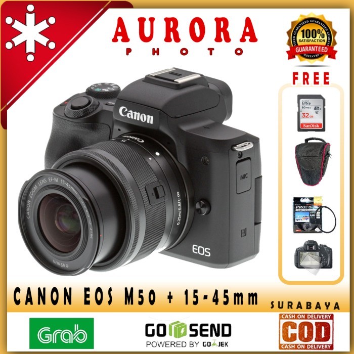 Jual Canon EOS m50 kit 15-45 IS STM Mirrorless camera kamera m 50 4K ...