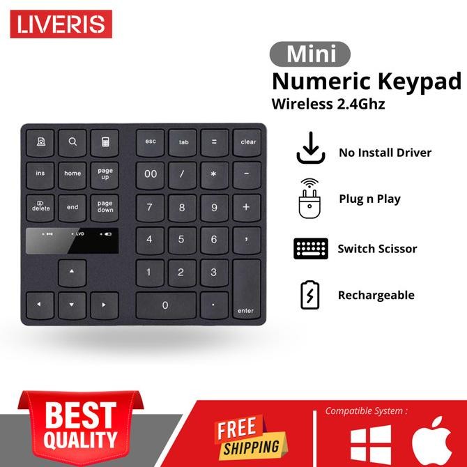 Jual Keyboard - Keypad Wireless Numeric Numpad Keyboard Angka Laptop ...