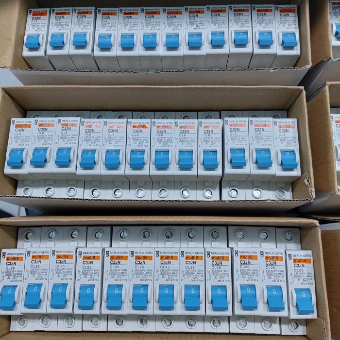 Jual Mcb 2A,6A,16A,20A,25A,32A Merlin Gerin Biru 1Phase | Shopee Indonesia