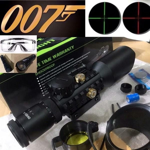 Jual New RIFLE Scope + Laser Sight M9 LS3-10X42E (with Green & Red ...