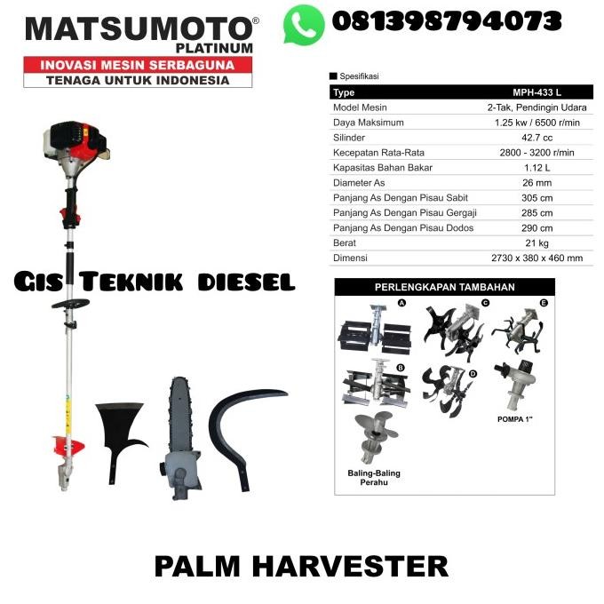 Jual Mesin Dodos Sawit Matsumoto Mph 433L / Alat Potong Sawit Matsumoto ...