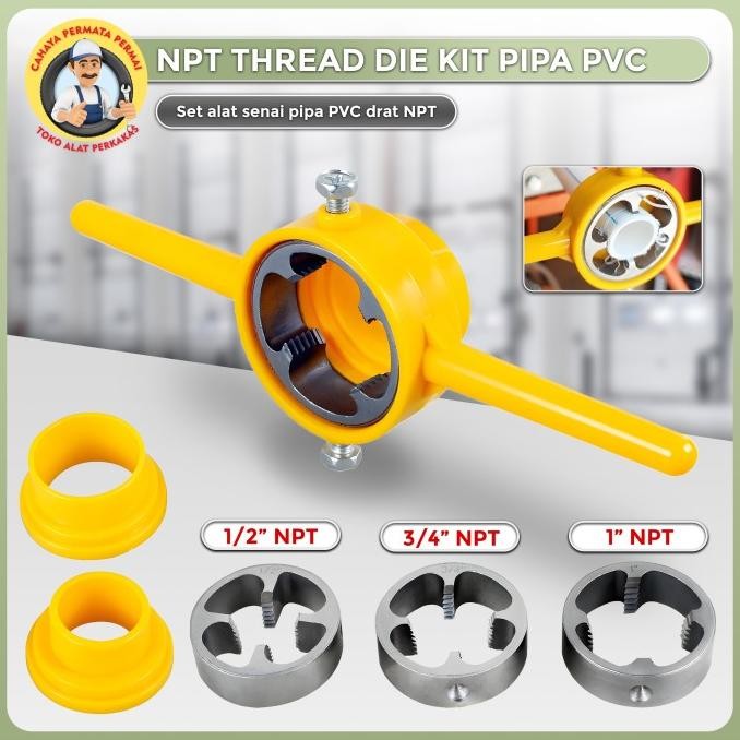 Jual 1/2" 3/4" 1" Alat Senai Pipa PVC Pipe Threader Pipe Thread Maker ...
