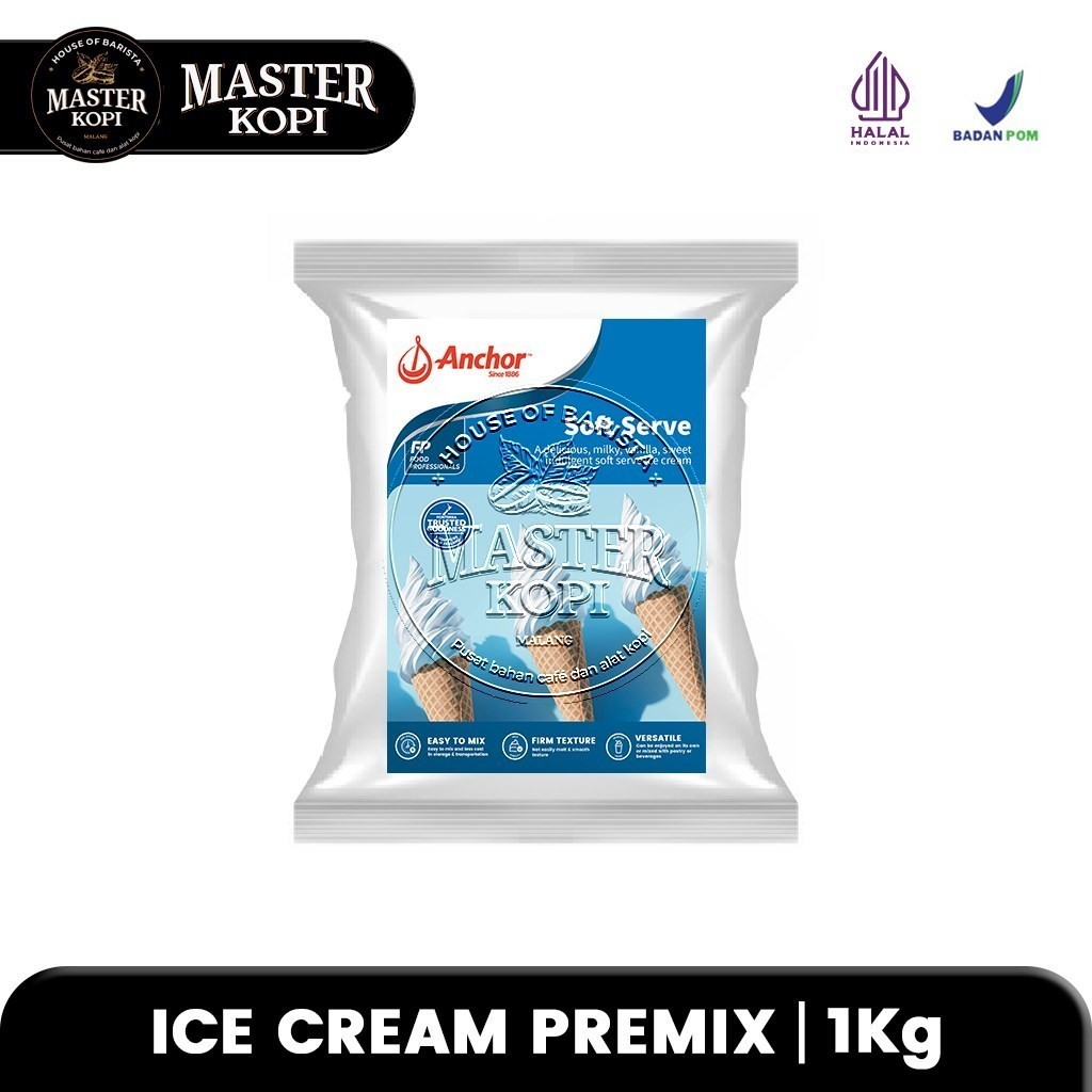 Jual Bubuk Es Krim Soft Serve 1kg Anchor Premix Ice Cream Powder All ...