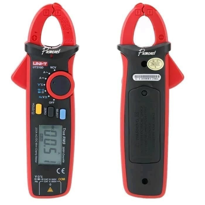 Jual Digital Clamp Meter Mini Tang Ampere Ac-Dc 200A True Rms Uni-T ...