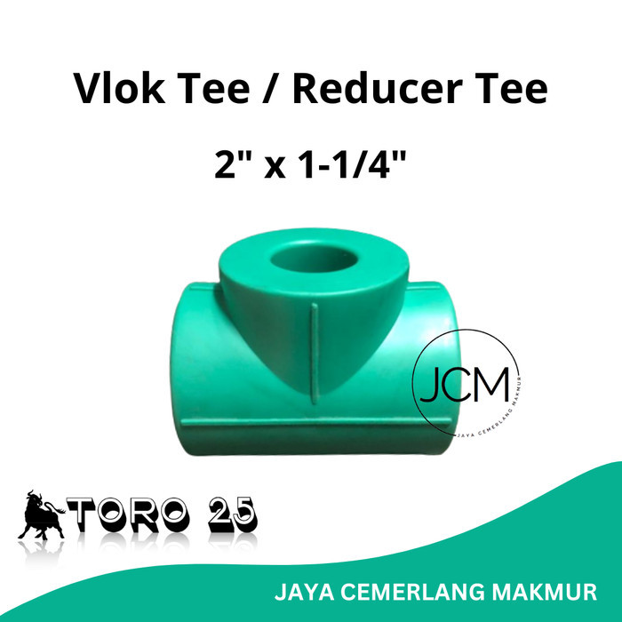 Jual Vlok Tee PPR Toro 2 x 1-1/4 Inch / Reducer Tee PPR Toro 63 x 40 mm ...
