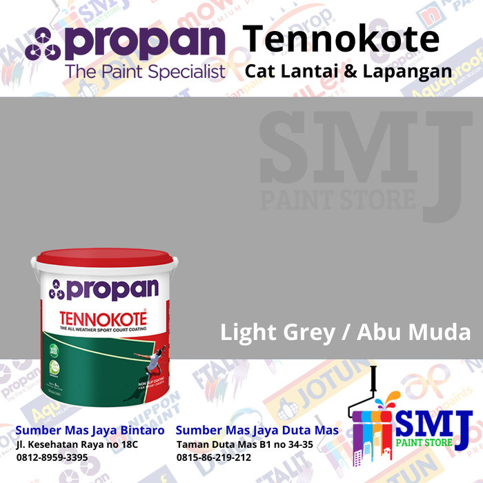Jual Cat Lapangan Basket Tennis Propan Tennokote Abu Muda Light Grey ...