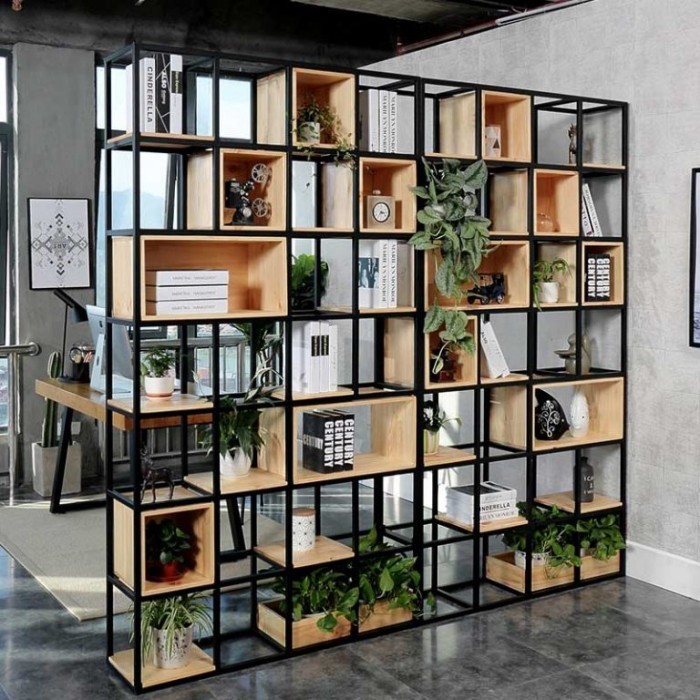 Jual custom order rak/partisi industrial besi 210x220x25cm | Shopee ...