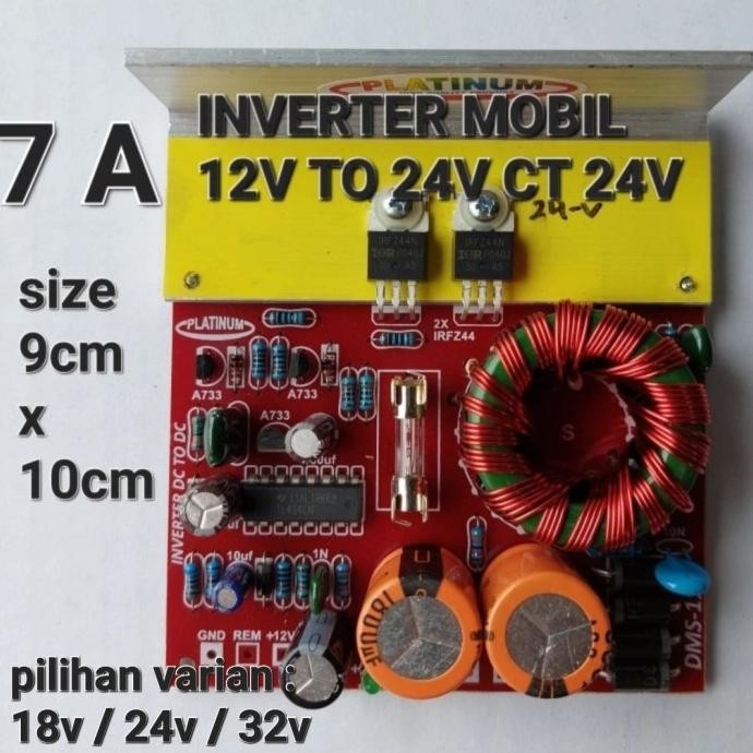 Jual pcb kit inverter dc 12v to 18v 24v 32v ct step up 12v 12 v volt to ...
