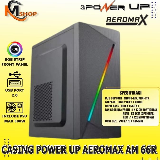 Jual Komputer Casing Case PC 3Power Up AEROMAX AM-10 / AM-511 Include ...