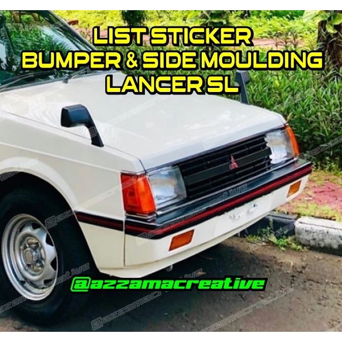 Jual STIKER LIST MERAH SIDE MOULDING DAN BUMPER MITSUBISHI LANCER SL ...