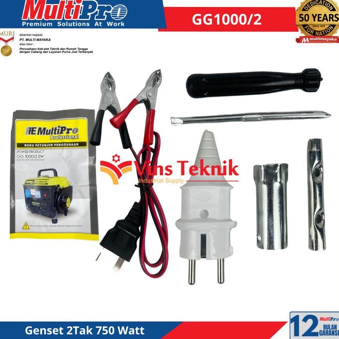Jual Multipro Gg1000/2Sw Gasoline Generator 750 Watt Genset Gg1000 | Shopee Indonesia