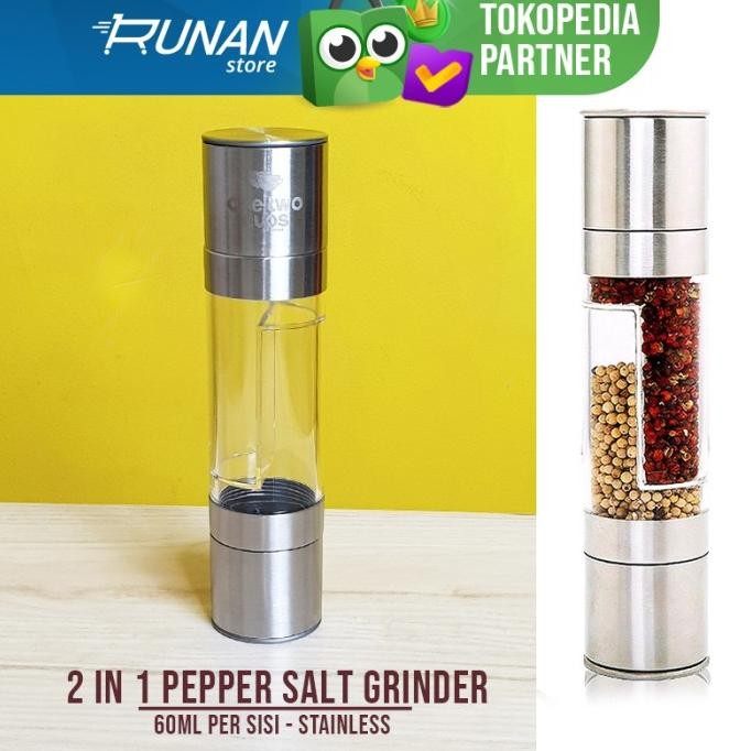 Jual Salt Pepper Grinder 2 In 1 Gilingan Garam Merica Lada Manual ...