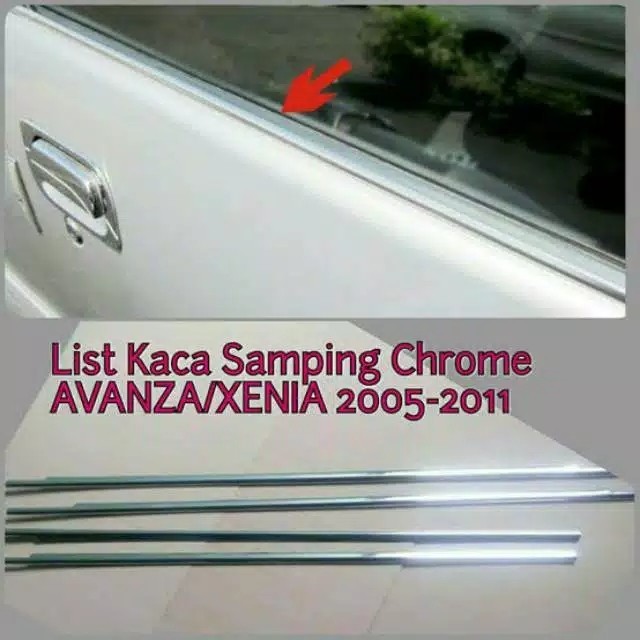 Jual List Kaca Samping / Window Liner Avanza / Xenia Besi Stainless ...