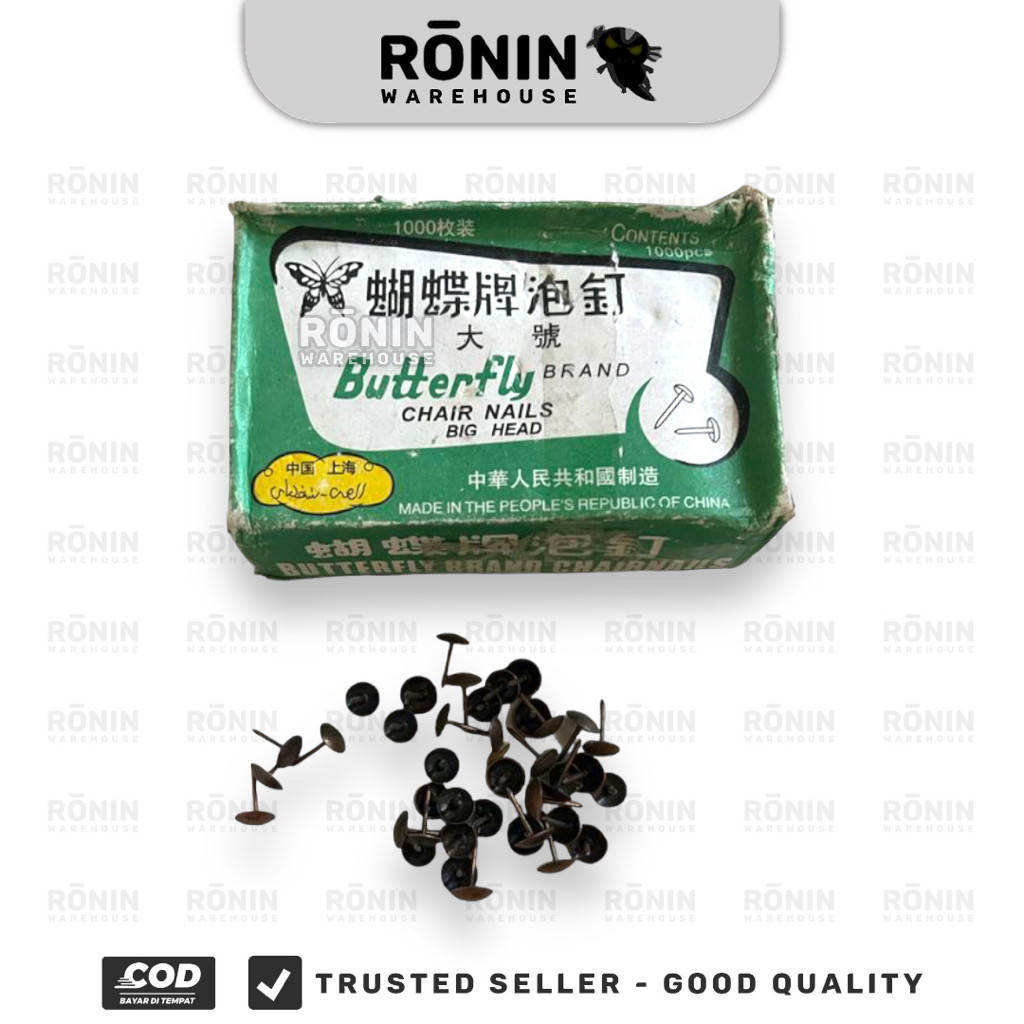 Jual BUTTERFLY paku pines payung 5/8 " inch 1000pcs thumb tacks ...
