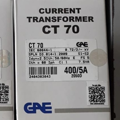 Jual Current Transformer Gae Trafo Arus Ct70 Ct 70 Window 400/5A Class ...