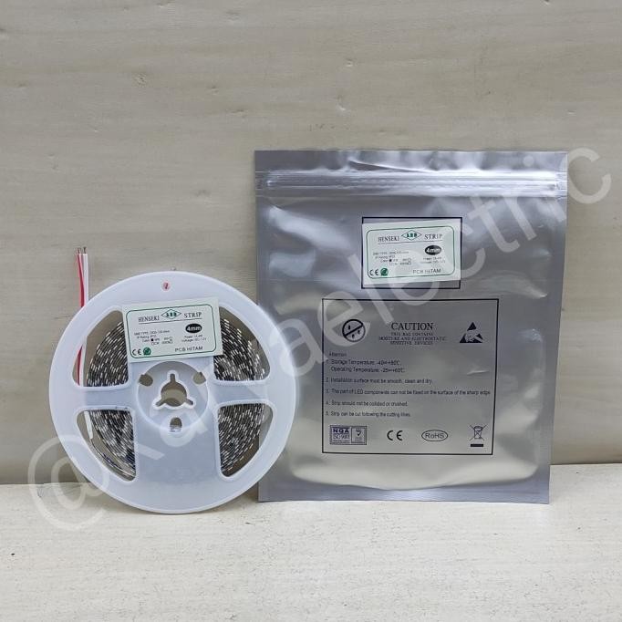 Jual LAMPU LED STRIP SLIM TIPIS 4MM PCB HITAM HENSEKI 2835 12V 120LED ...