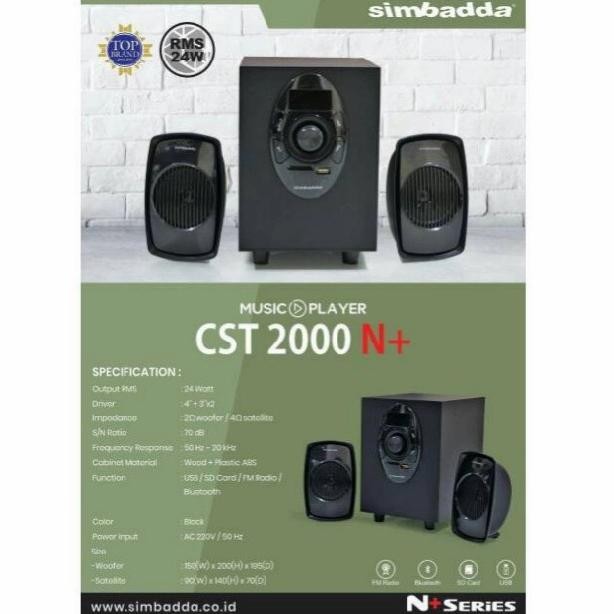 Jual SPEAKER SIMBADDA CST 2000N+ Sudah Bisa Bluetooth Radio SIMBADA ...