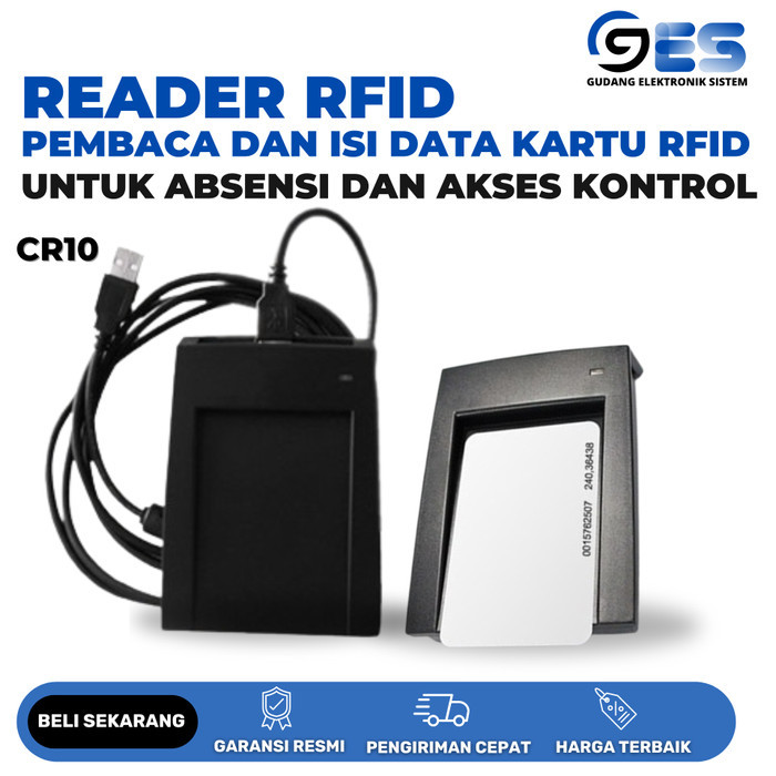 Jual TERMURAH Reader RFID USB ZKTECO CR10M Pembaca Kartu RFID Card ...