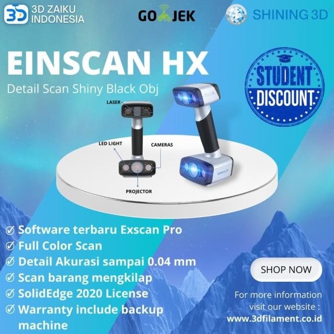 Jual siap kirim] Industrial Grade 3D Scanner Einscan HX for Detail Scan ...