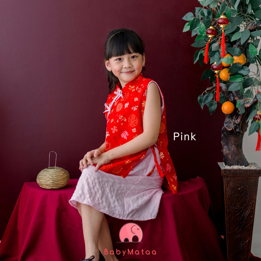 Jual Pakaian Cheongsam Anak 2025 Dres Imlek Kids Mewah Import Mididress ...