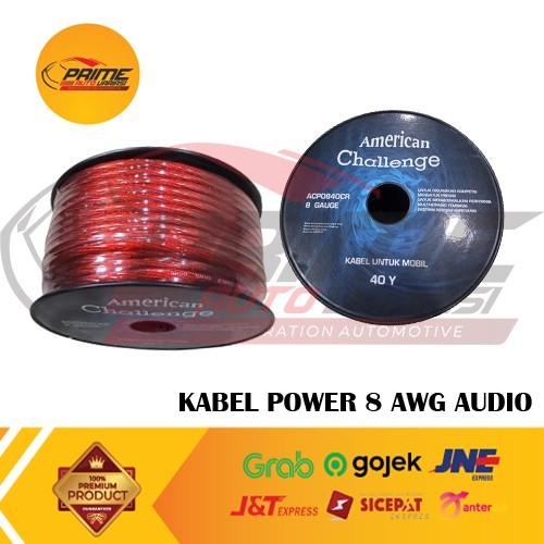 Jual Kabel Power Audio Mobil 8 AWG AMERICAN CHALLENGE | Shopee Indonesia