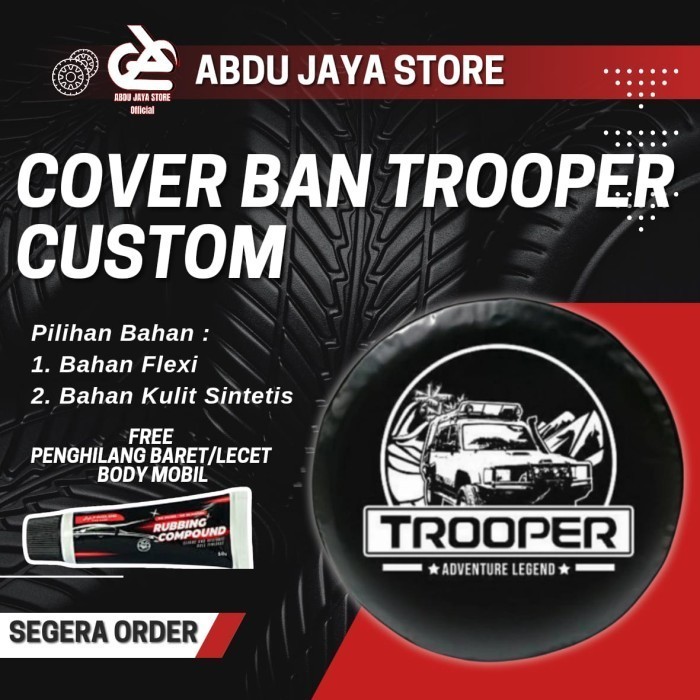 Jual Sarung Penutup Ban Serep Mobil Trooper Terlaku Custom Tulisan ...